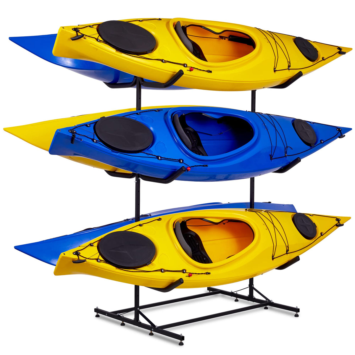 RaxGo Freestanding 6 Kayak Rack, Heavy Duty Kayak Stand for Indoor, Ou ...