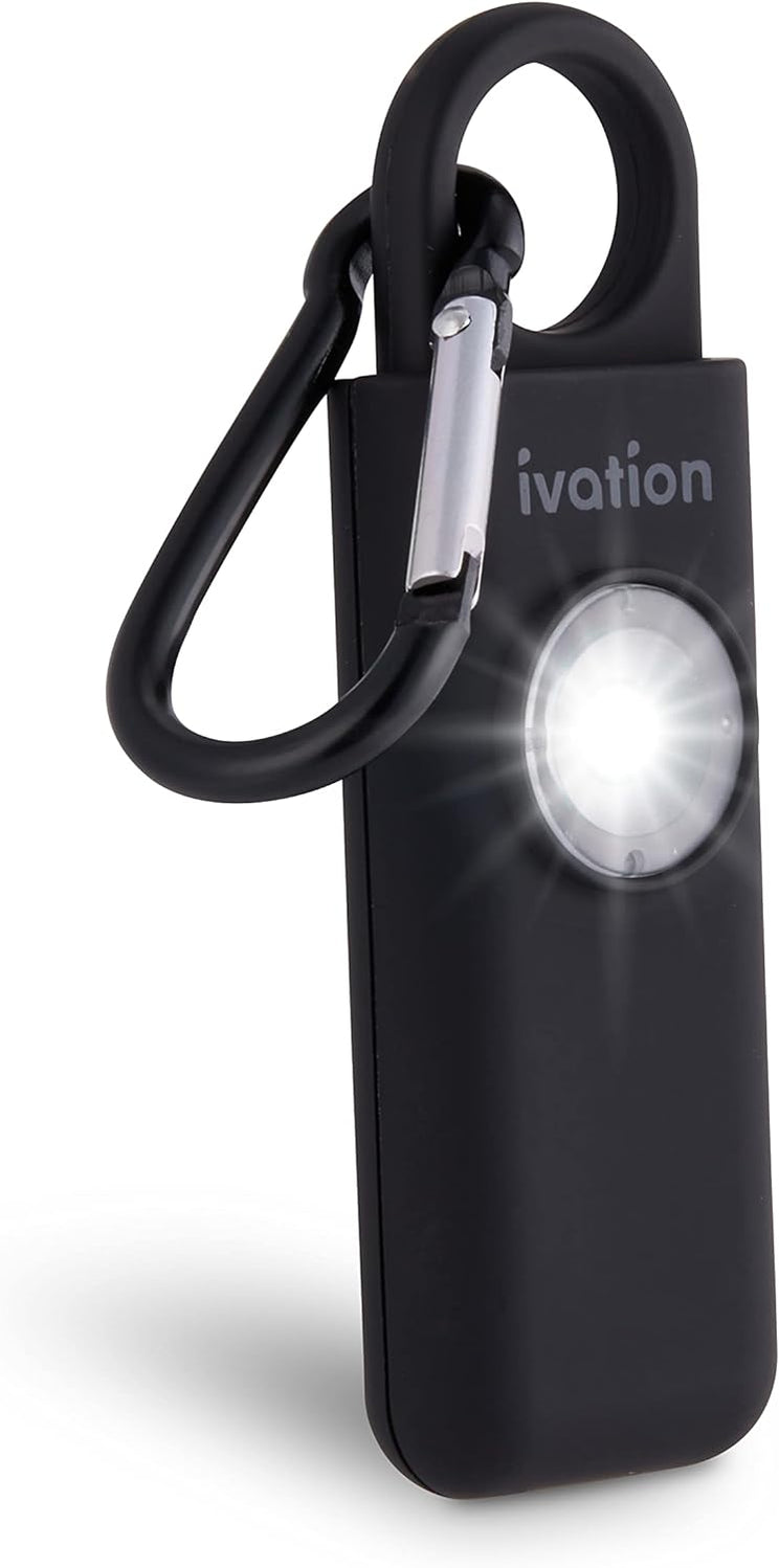 Ivation Personal SOS Keychain Alarm, Rechargeable Personal Alarm with ...