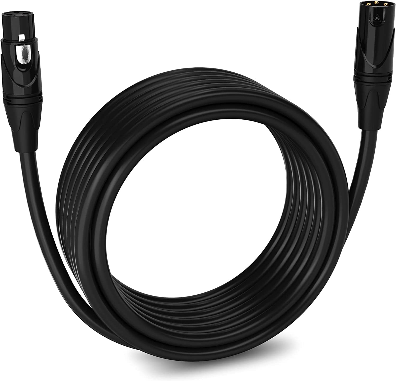 25-Foot XLR Microphone Cable – 3-Pin Male to Female Pro Audio Cord ...