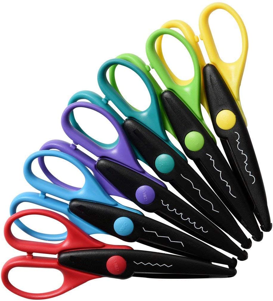 6 Colorful Decorative Edge Craft Scissor Set for Kodak, Lifeprint, Pol ...