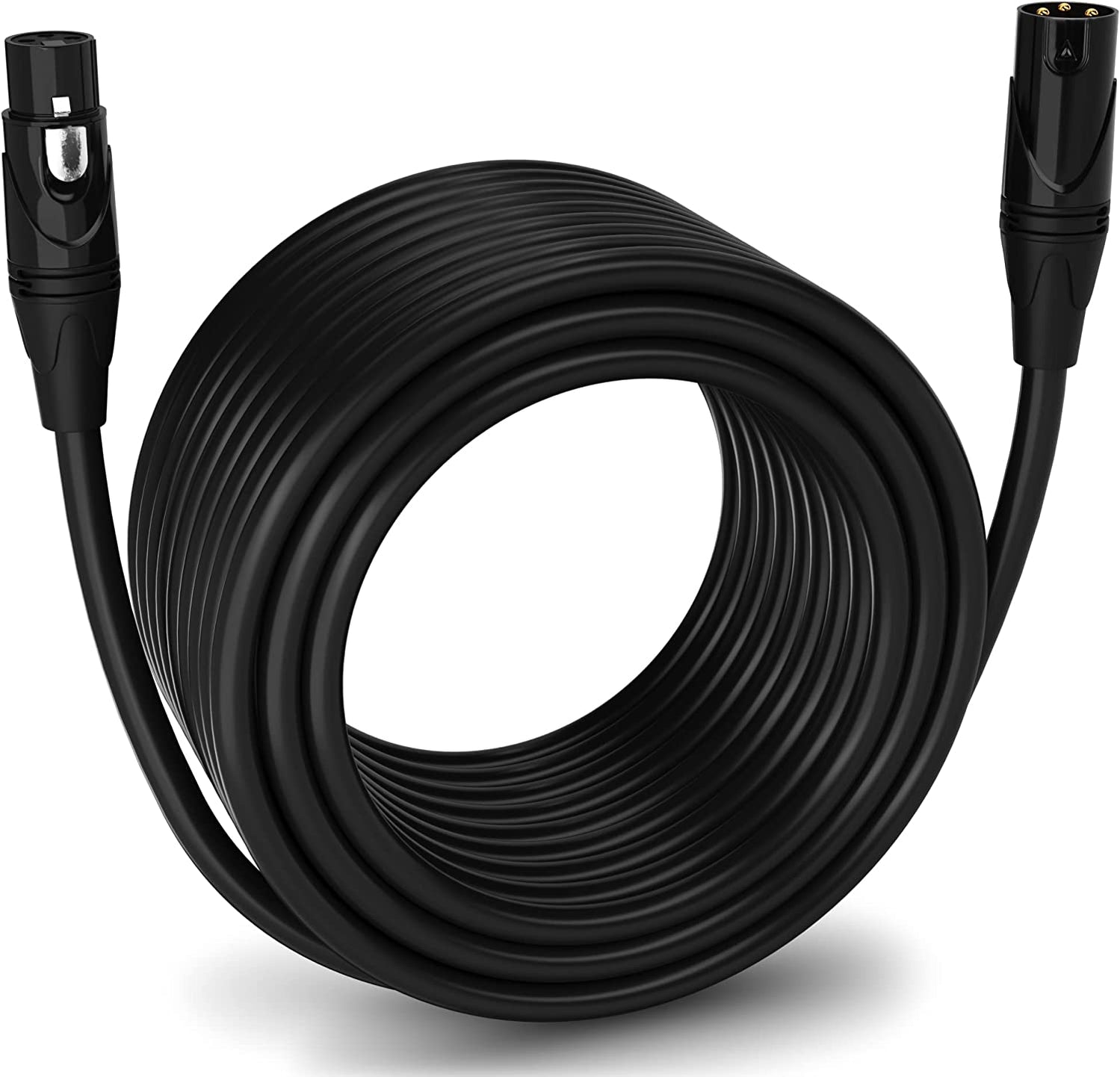 100-Foot XLR Microphone Cable – Durable 3-Pin Male to Female Audio Cord ...