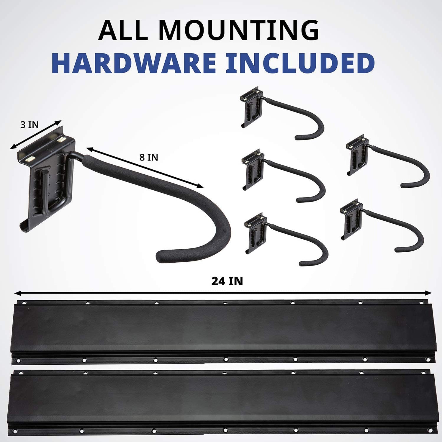 Garage Bike Rack Wall Mount, 6 Adjustable Bicycle Storage Universal Ho ...