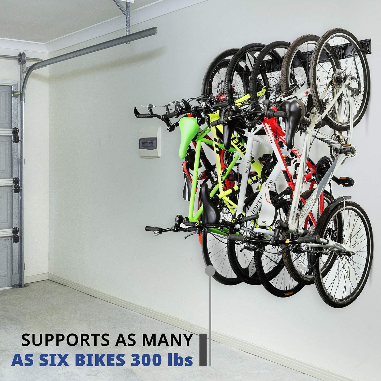 Garage Bike Rack Wall Mount, 6 Adjustable Bicycle Storage Universal Ho ...