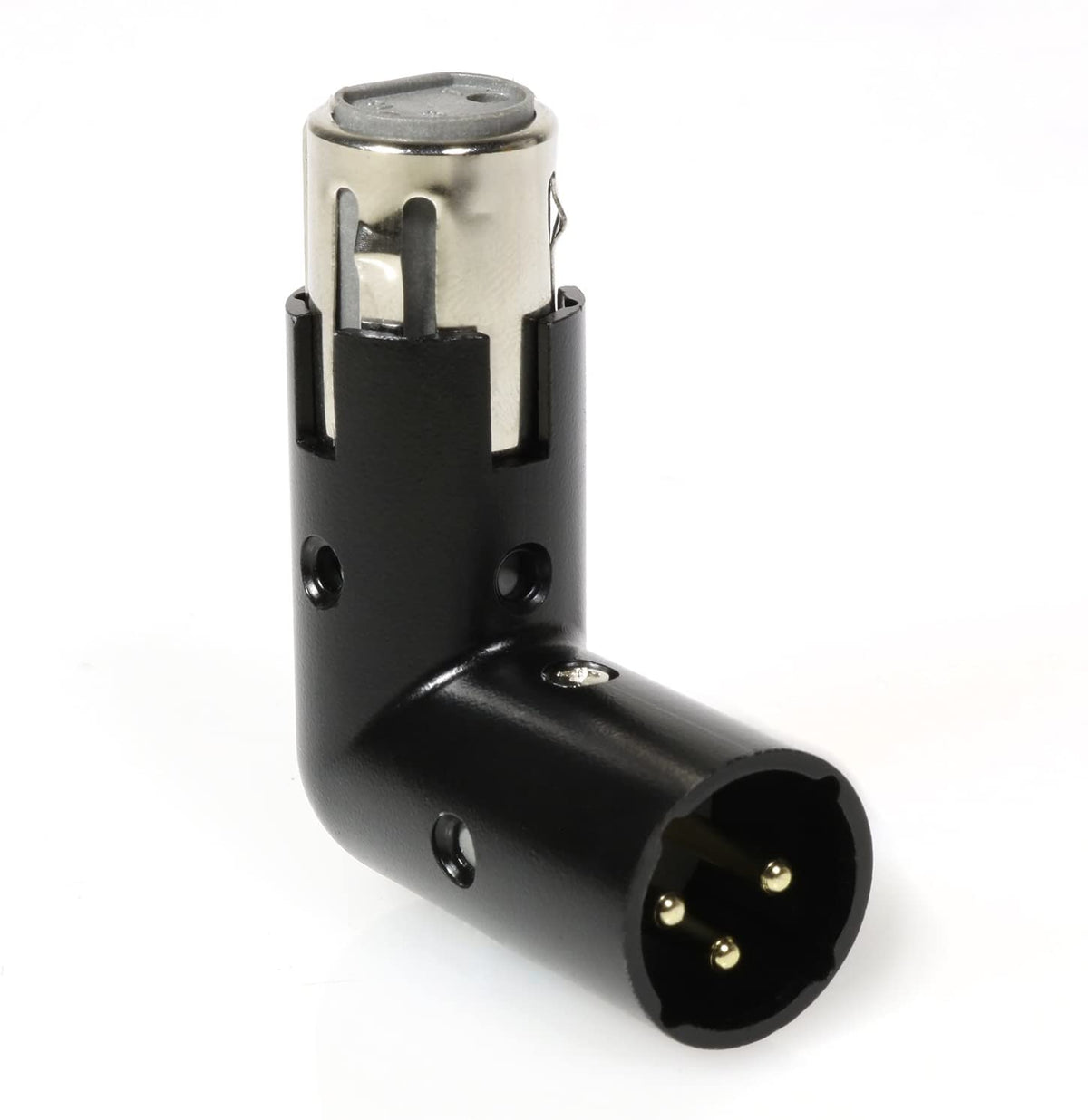 XLR Angle Adapter Dual Male and Female can be positioned to 4 differen — SkyMall