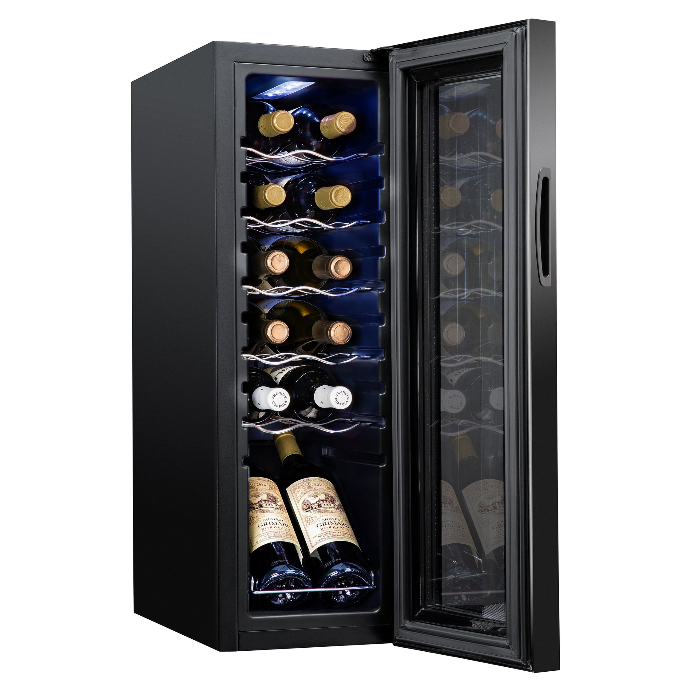 Wine Fridge, Compressor Freestanding Wine Refrigerator, 12 Bottle Wine ...